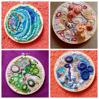 Slow Stitching, abstract, Embroidery Hoop workshop | The Plough Arts Centre